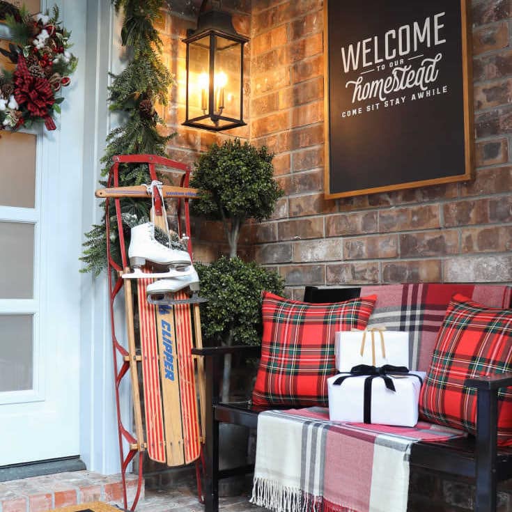 Front Porch Decor How To Quickly Decorate A More Festive Christmas